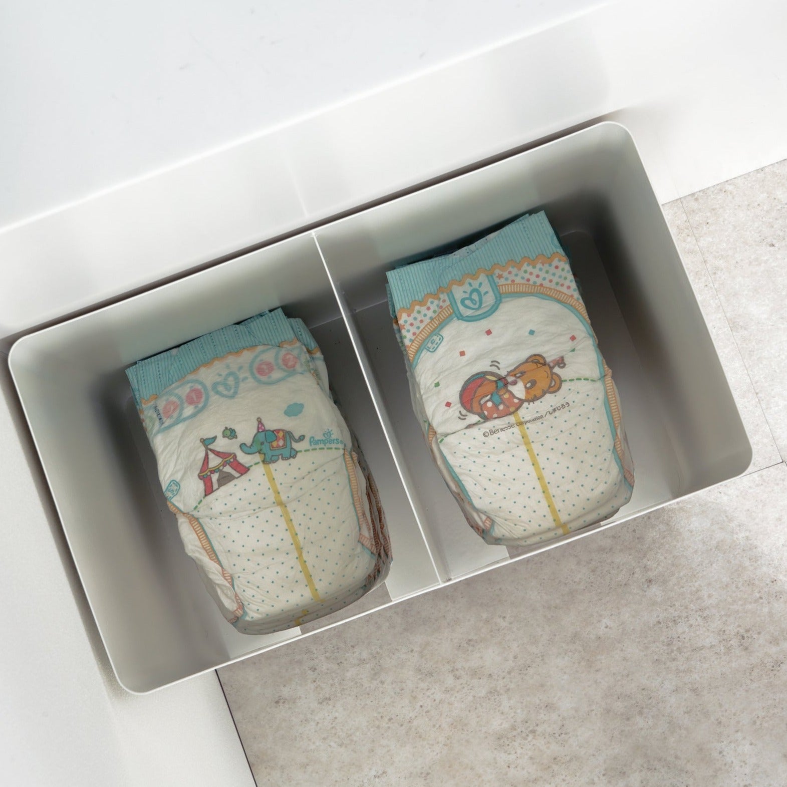 Tower Rolling Diaper Stacker – Afternoon Light